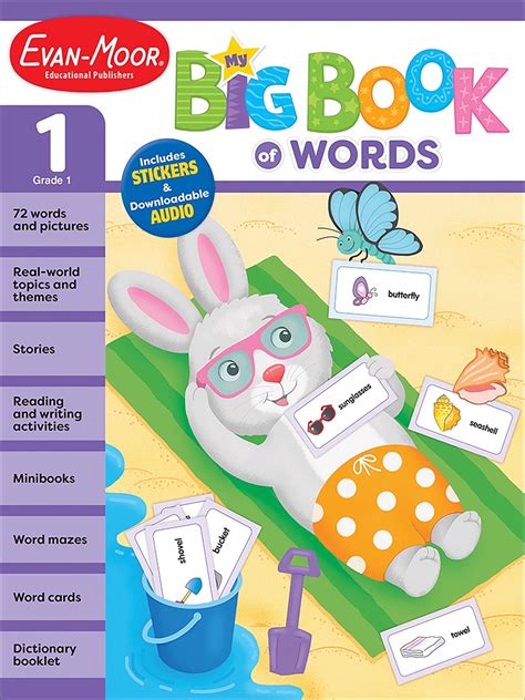 Evan Moor My Big Book Of Words Grade 1 Activity Book Audio Read