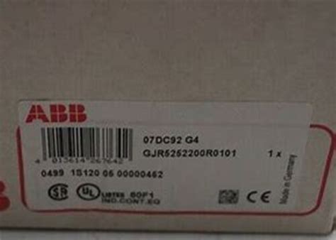 ABB 07DC92 Input Output Module GJR5252200R0101 Following EU Directive 2011 65 EU