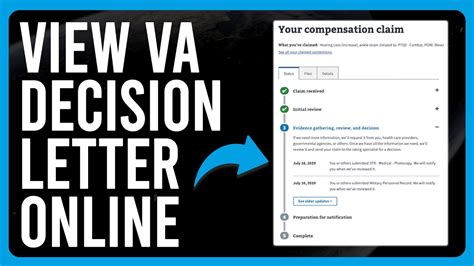 How To View Va Decision Letter Online Tutorial To View Va Decision