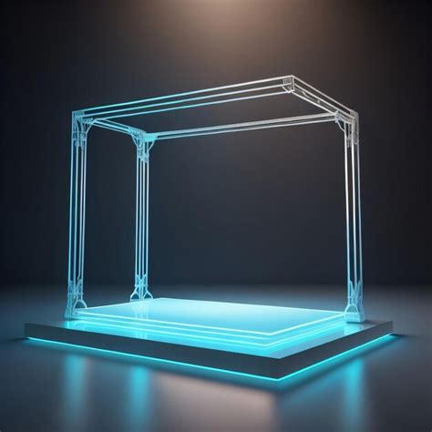 Premium Ai Image A Glass Cube With A Blue Light That Saysglass Cube