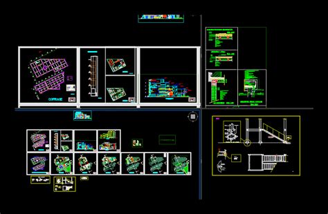 Planos Detallados De Una Biblioteca En Dwg 170 Mb Librería Cad