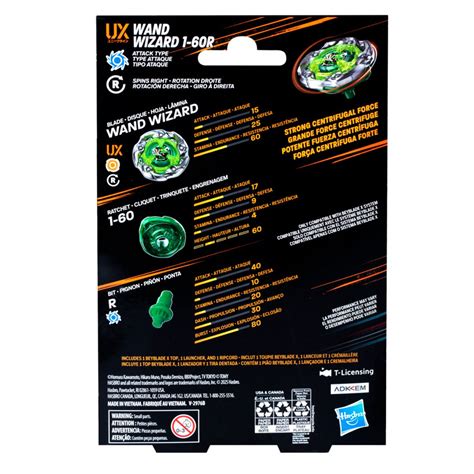 Beyblade X Wand Wizard 1 60r Ux Starter Pack Set