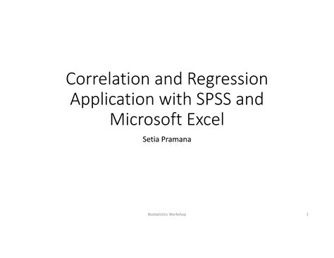 Correlation And Regression Analysis Using Spss And Microsoft Excel Pdf Physics Science