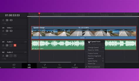 Da Vinci Retime Curve How To Create Speed Ramps And Retime Clips In