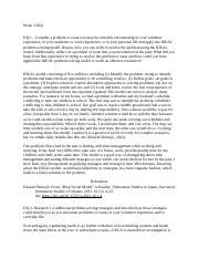 Applying The IDEAL Problem Solving Model In Real Life Course Hero