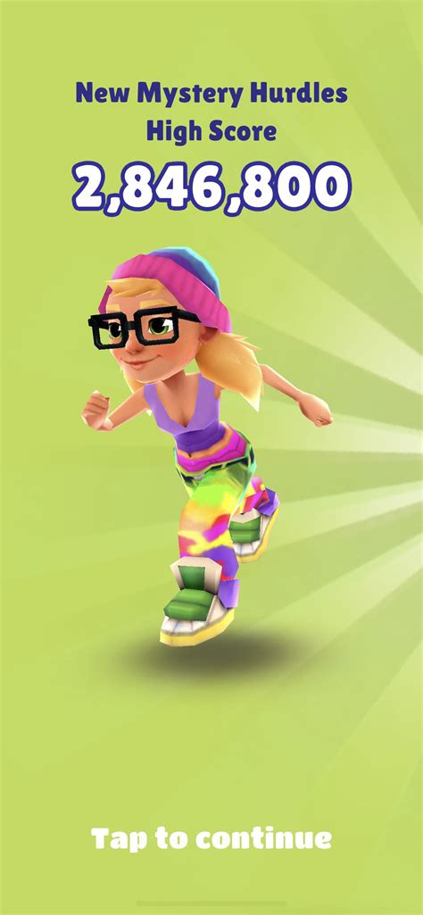 New Mystery Hurdles High Score R Subwaysurfers