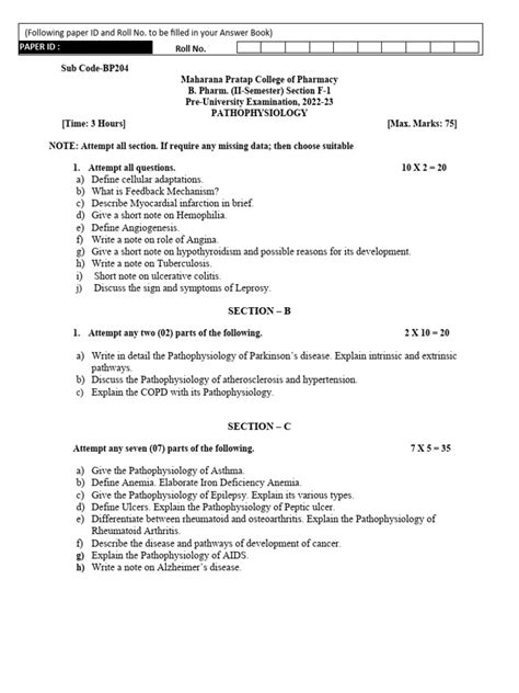 Put 204 Mpcp Pdf Human Diseases And Disorders Diseases And Disorders