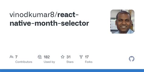 Github Vinodkumar8react Native Month Selector
