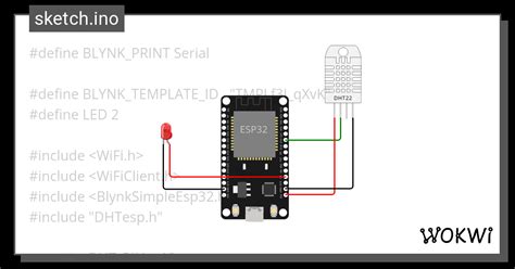 Dht22 Dengan Blynk Wokwi Esp32 Stm32 Arduino Simulator