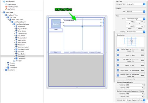 Macos In A View Based Nstableview The Nstextfield Is Clipped By An Nsimageview Stack Overflow