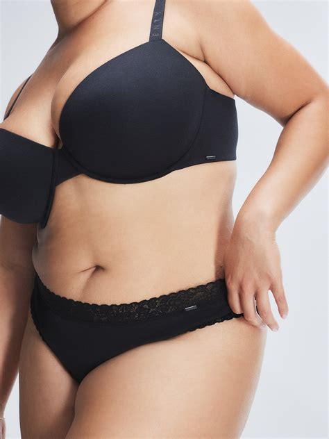 Cotton Essentials Lace Trim Cheeky Panty In Black Savage X Fenty
