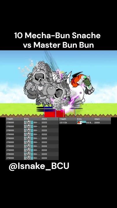 10 Mecha Bun Snache Vs Master Bun Bun Thebattlecats Battlecatsultimate Memes Youtube