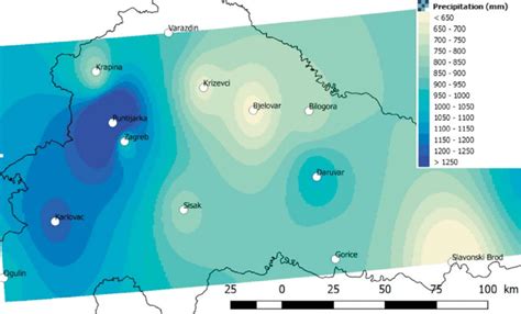 Inverse Distance Weighting Idw Interpolation Of Precipitation Download Scientific Diagram