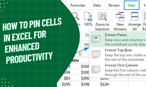 How To Pin Cells In Excel For Enhanced Productivity Earn And Excel