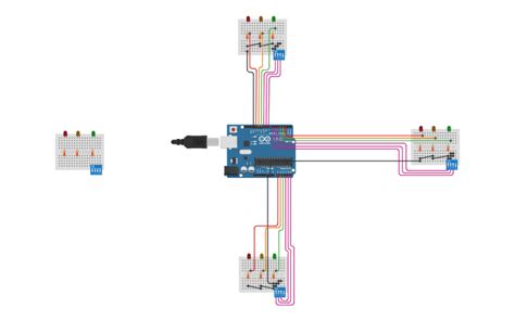 Circuit Design Smart Traffic Light Tinkercad