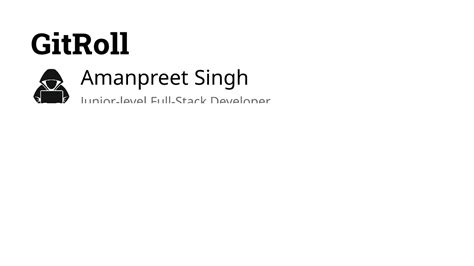 Amanbig Amanpreet Singh · Github