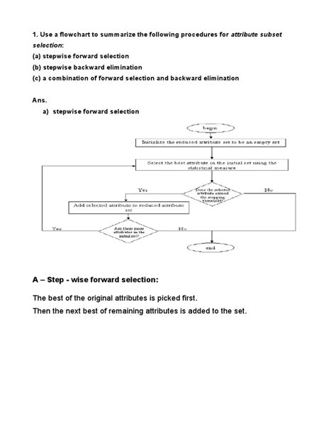 Attribute Subset Selection Flow Charts 18 B Pdf