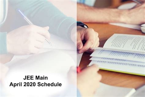 JEE Main April 2020 Check Complete Schedule Ummid Com