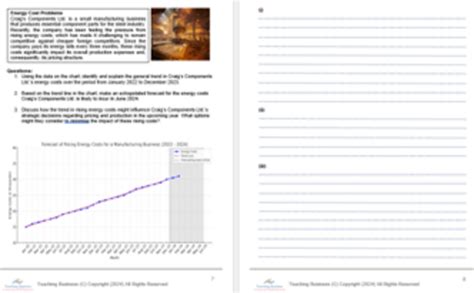 Quantitative Sales Forecasting Workbook Teaching Resources
