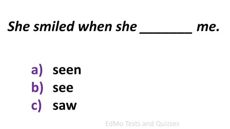 GRAMMAR TEST QUESTIONS English Quiz YouTube