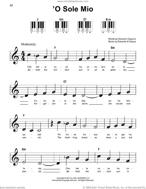 O Sole Mio Noten O Sole Mio Leo Löwchen