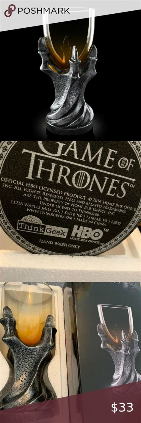 Game Of Thrones Dragon Claw Goblet Nwt Game Of Thrones Goblet Game Of Thrones Dragons