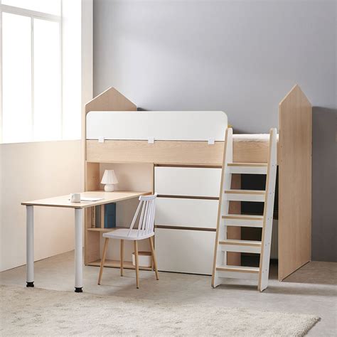 꾸준히 사랑받는 화사한 색감 포근한 느낌 가득한 디자인키노 어반 벙커침대 핑크와 화이트 워시의 만남으로 방안을 더 화사하게~ 아이들이 좋아하는 집 모양 침대 놀이를 즐기고