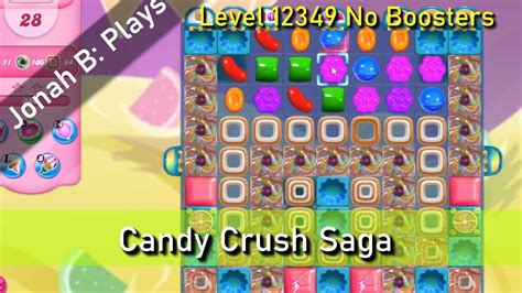 Candy Crush Saga Level 12349 No Boosters Youtube