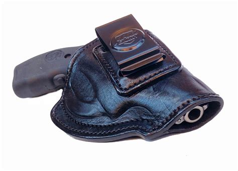 Max Carry Black Leather Iwb Revolver Holster For 6 Shot 3 Inch Barrel