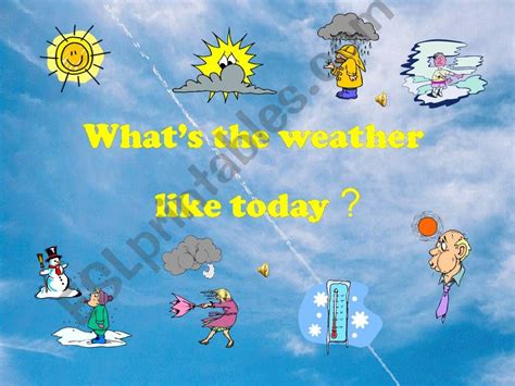 ESL English PowerPoints Weather Powerpoint