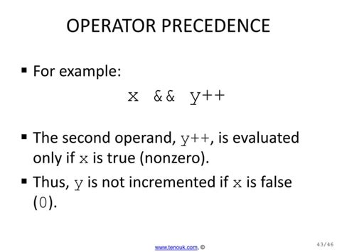 Operator Precedence And Associativity Ppt