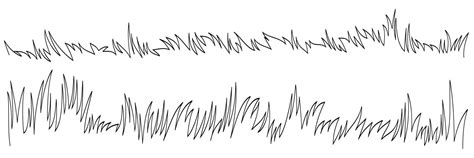 Grass Line Black And White Grass Drawing Outline Grass Sketch 7075891 Vector Art At Vecteezy