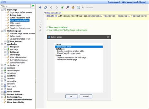 About The Predefined Actions