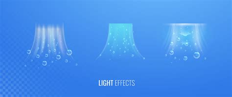 이온 양수 및 음수 아이콘이 있는 공기 흐름 에어컨 청정기 또는 가습기에서 불어오는 추상적인 조명 효과 벡터 요소 집합 제습기에 대한 스톡 벡터 아트 및 기타 이미지
