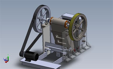 G600颚式破碎机 SOLIDWORKS 2016 模型图纸下载 懒石网