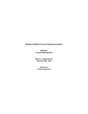 B20008 OLOMI Financial Management Week 5 Assignment Docx B22002