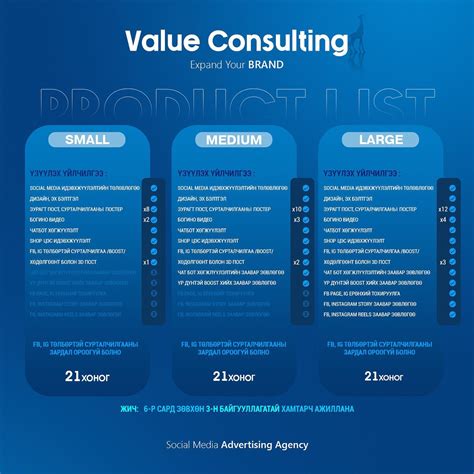 Value Consulting Agency Таны бизнесийн үнэ цэнийг бид түгээнэ Сошиал медиа руу бүрэн