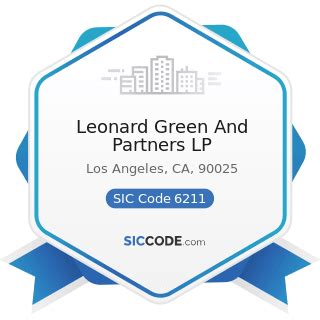 Leonard Green And Partners Lp Zip 90025
