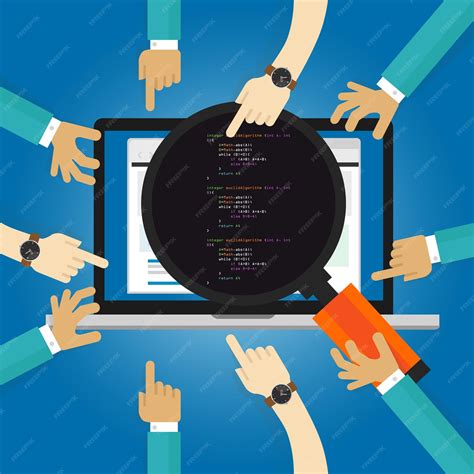 Premium Vector Software Review Testing Coding And Programming