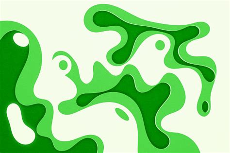 추상 그런 지 녹색 종이 조각 템플릿 인사말 계절 또는 새해 배경 3d 그림 책 표지 또는 연례 보고서 템플릿 비즈니스 프리젠