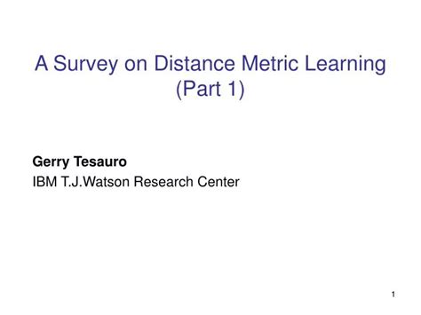 PPT A Survey On Distance Metric Learning Part PowerPoint Presentation ID