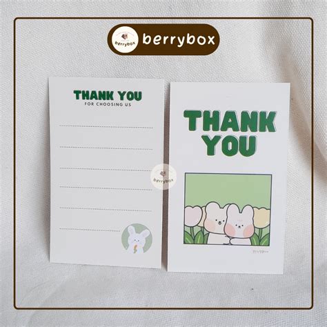 Cá Set 50 Card Thank You Thiệp Cảm ơn Dễ Thương Size 9x55cm