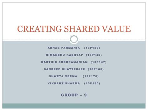 9 Csr Shared Value Pptx Agriculture Industries