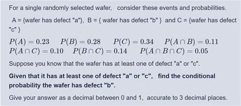 Solved For A Single Randomly Selected Wafer Consider These