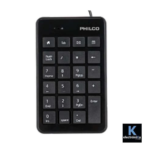 Ripley Teclado Numerico Portatil Usb 23 Teclas Negro K200 Philco