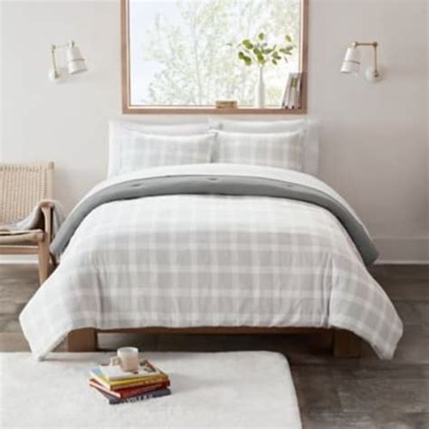 Ugg® Devon 3 Piece Reversible King Comforter Set In Seal Grey Plaid King King Soopers