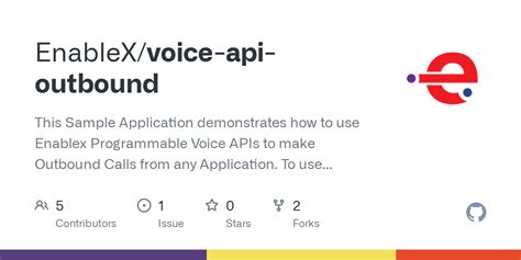 github enablex voice api outbound this sample application demonstrates how to use enablex
