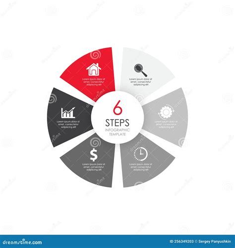 Vector Circle Infographic Template For Round Diagram Graph And Web
