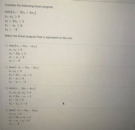 solved consider the following linear program [