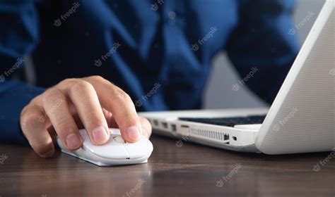 Premium Photo Male Hand Clicking Computer Mouse And Typing In Computer Keyboard Internet